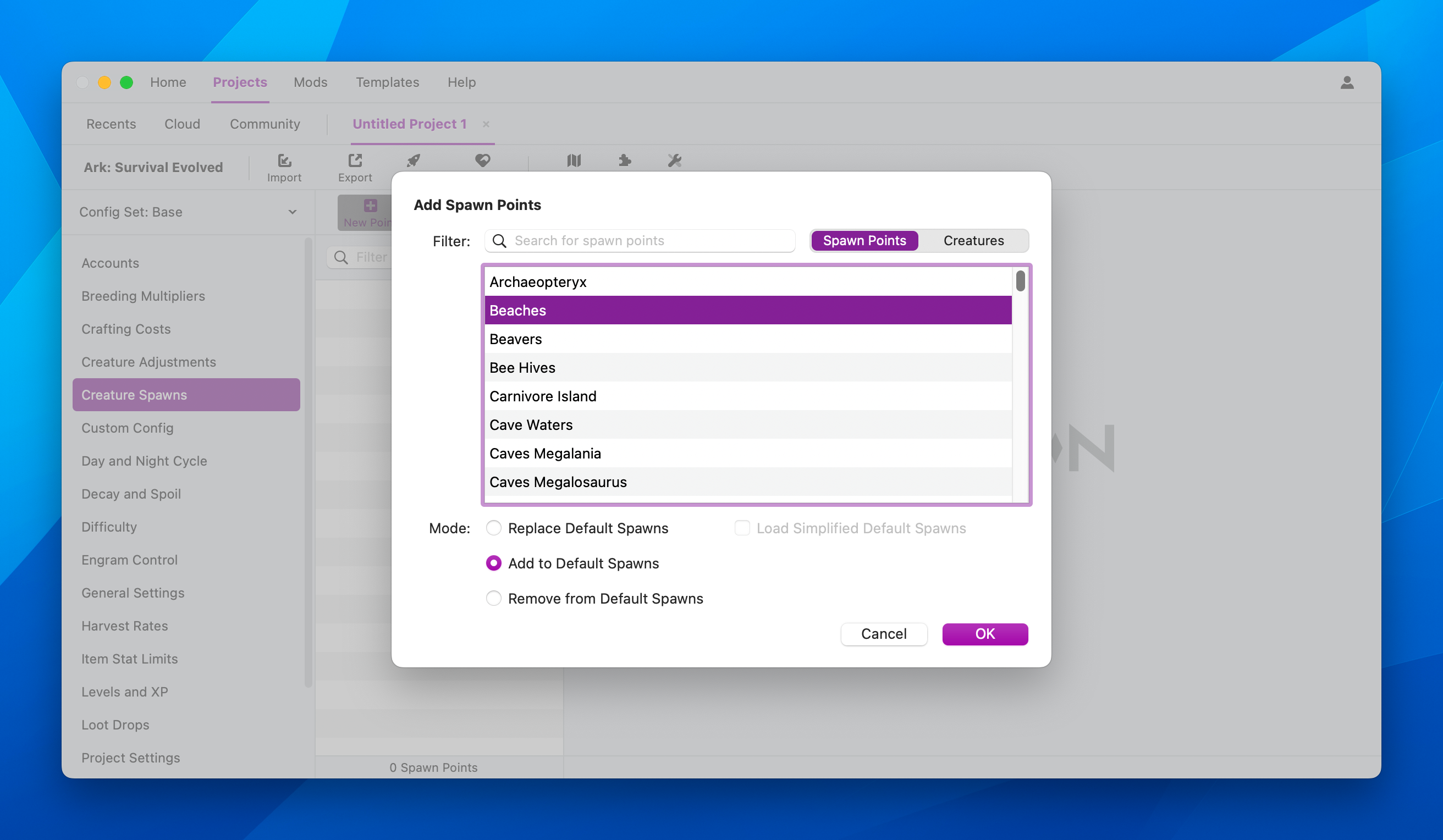 Creature Spawns | Beacon Help