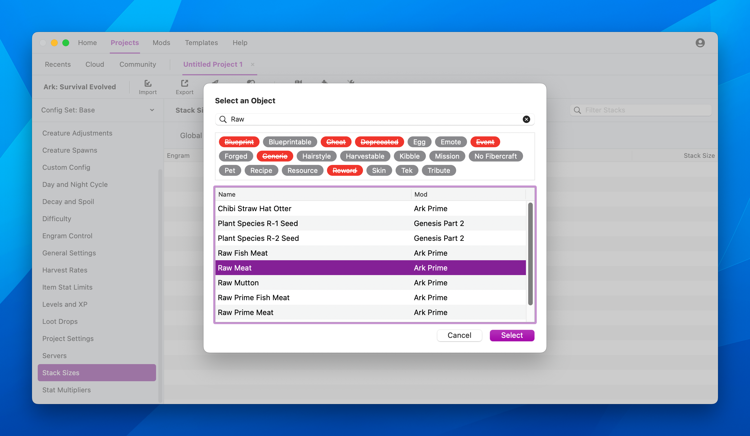 Stack Sizes | Beacon Help